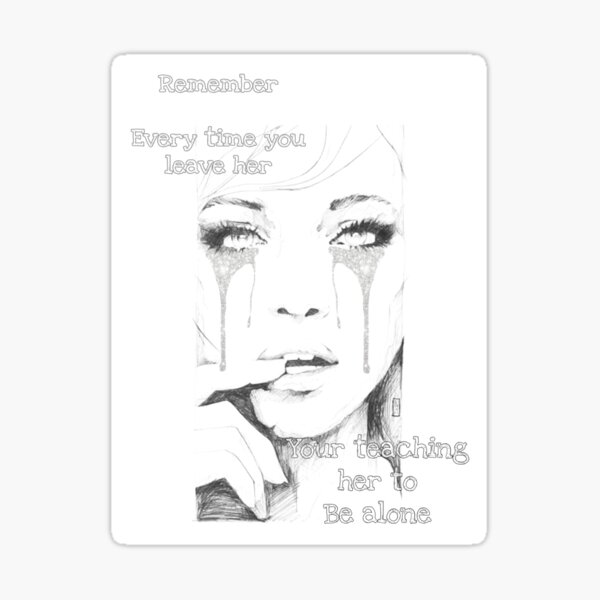 "Alone" Sticker by SeldenApparel | Redbubble