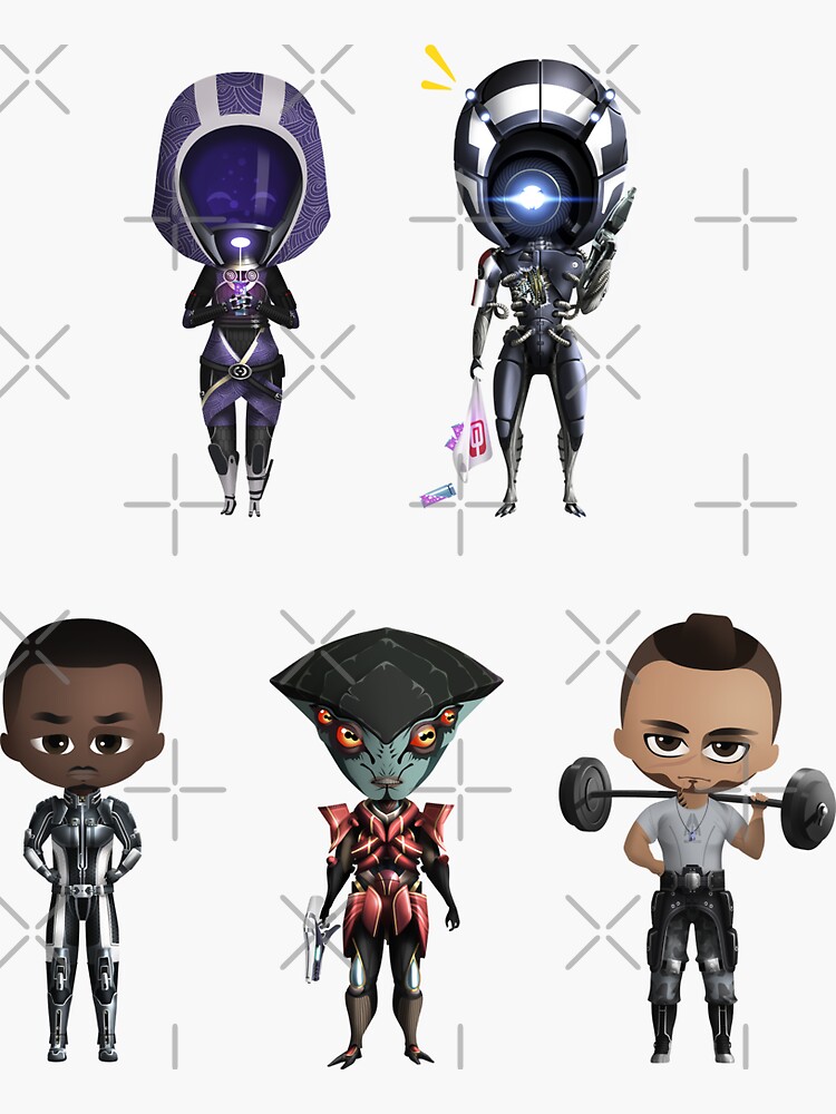 "Chibi Normandy Crew #2" Sticker by ChibiWorkshop | Redbubble