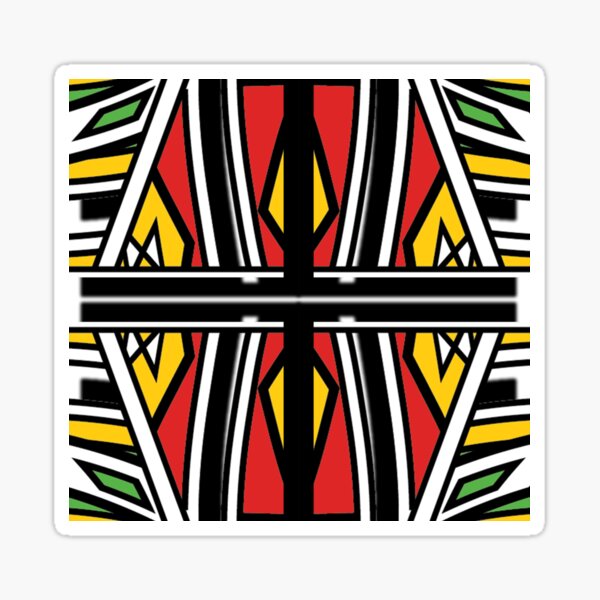 "Swazi Royal Door African pattern" Sticker by NdisoDesigns | Redbubble