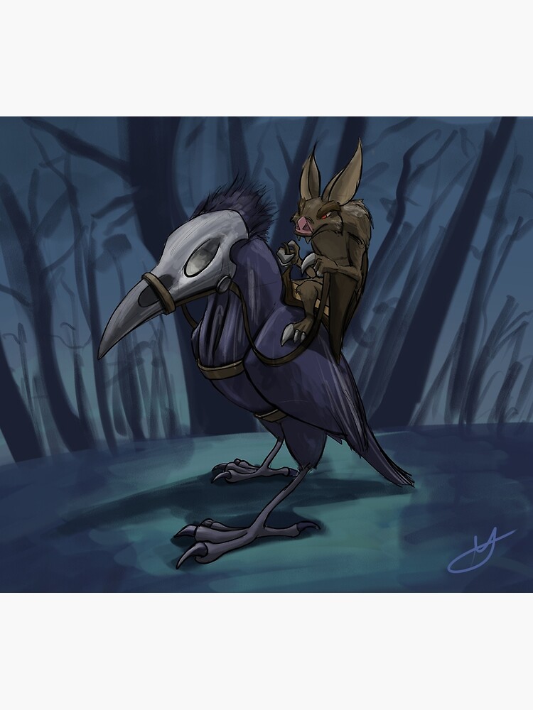 "Bat on Crow" Poster for Sale by Meissan-art | Redbubble