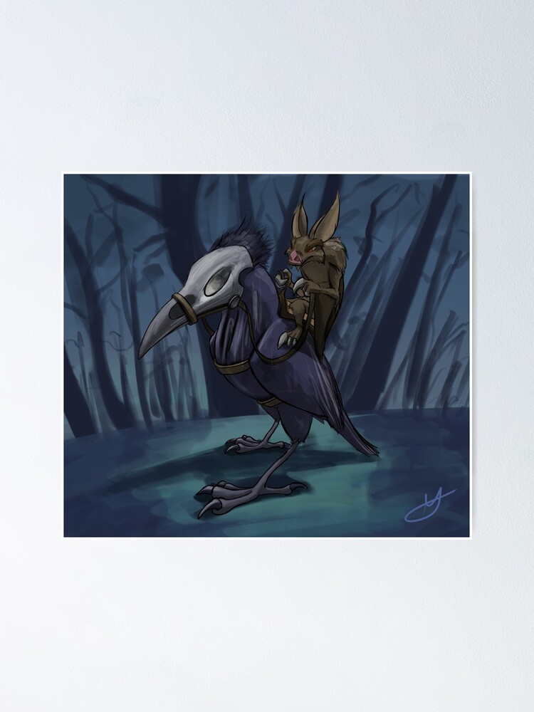 "Bat on Crow" Poster for Sale by Meissan-art | Redbubble