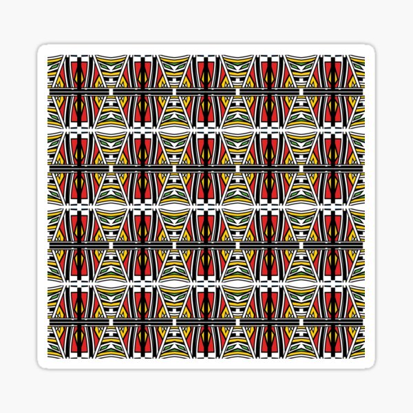 "Swazi Royal Door repeat patterns" Sticker by NdisoDesigns | Redbubble