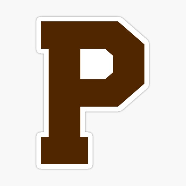 "Alphabet, Brown P, Sports letter P" Sticker for Sale by TheCultStuff ...