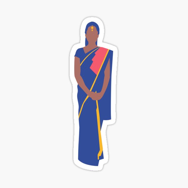 "Desi Lady - Indian girl" Sticker by Leonohikari | Redbubble