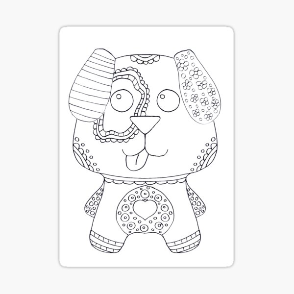 "Color your own dog design" Sticker by PurrfectCorner | Redbubble