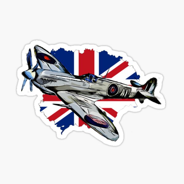 "Spitfire - Union Jac" Sticker by Easter159 | Redbubble