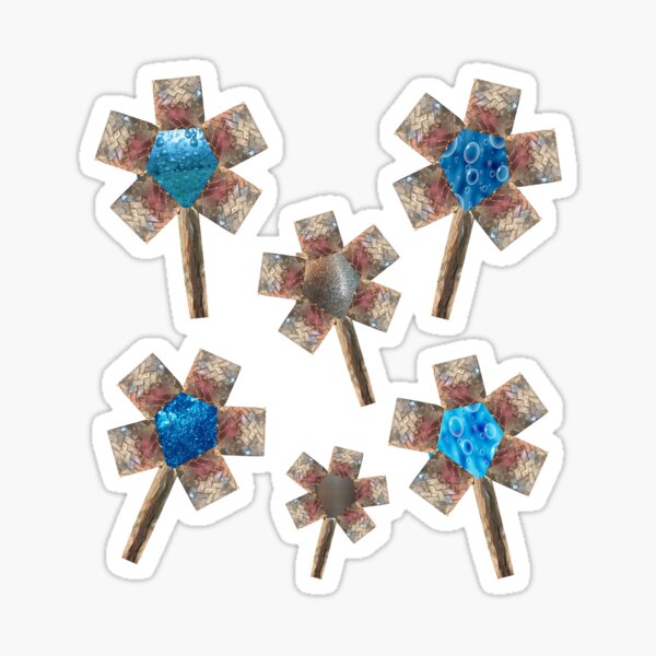 "Metal Flowers" Sticker for Sale by Cyborwhat | Redbubble
