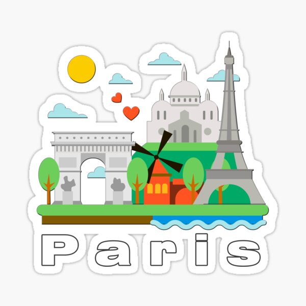 "Paris Travel France World" Sticker for Sale by PopArtDesigns | Redbubble