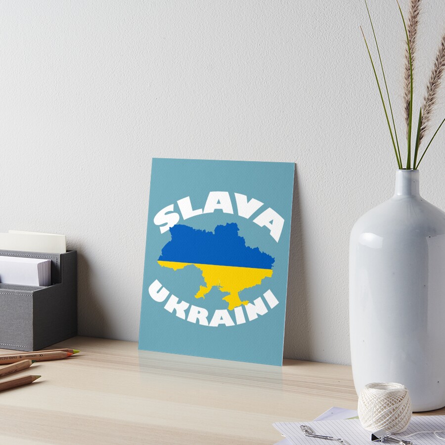 "Slava Ukraini " Art Board Print by tingsshop369 | Redbubble