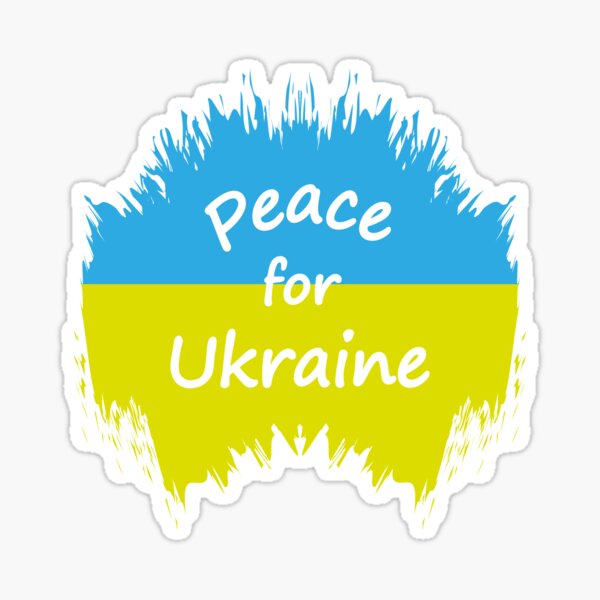 "Peace for Ukraine" Sticker by Zip-Zup | Redbubble