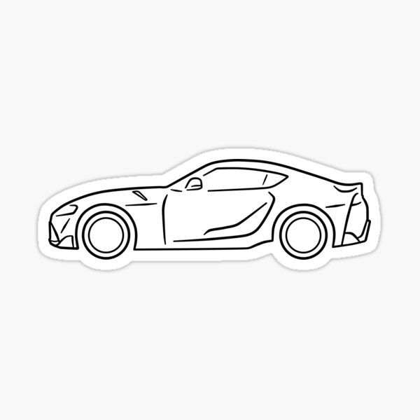 "Toyota Supra Mk5 A90" Sticker for Sale by AutoClub | Redbubble