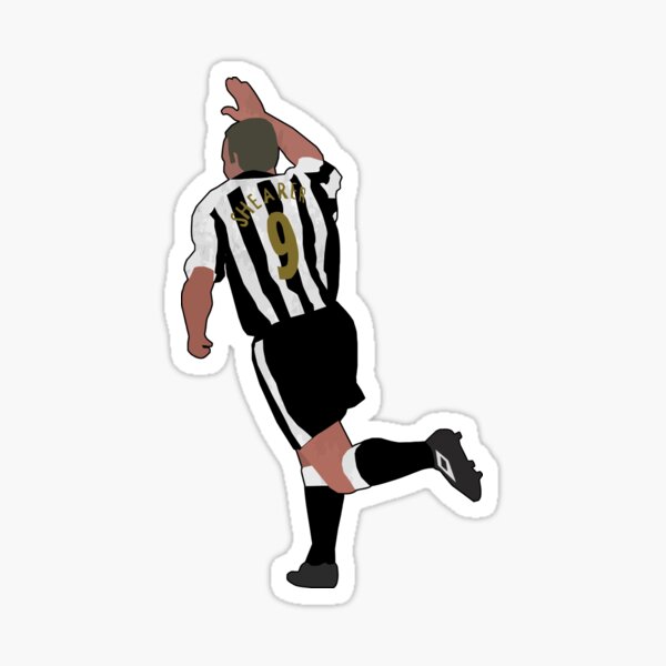 "Alan Shearer Newcastle United 9" Sticker by milescrafteye | Redbubble