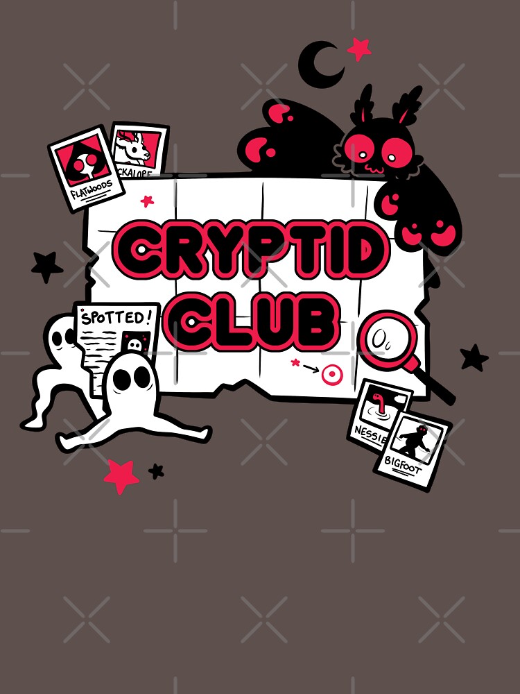 "Cryptid Club" T-shirt for Sale by JekyllDraws | Redbubble | mothman t ...