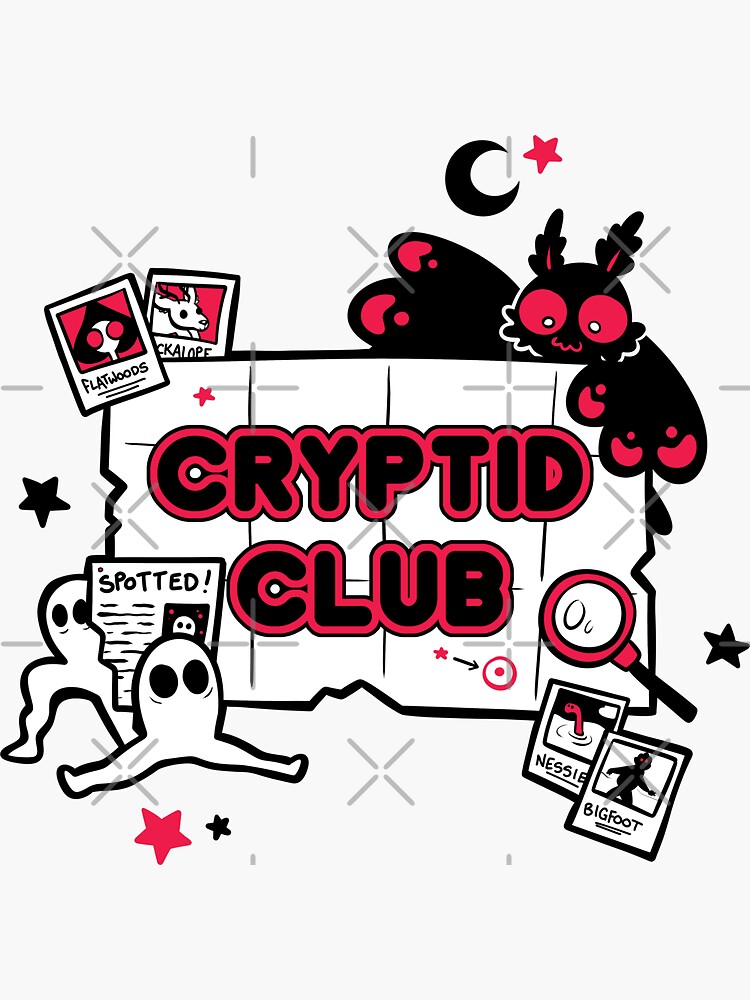 "Cryptid Club" Sticker for Sale by JekyllDraws | Redbubble