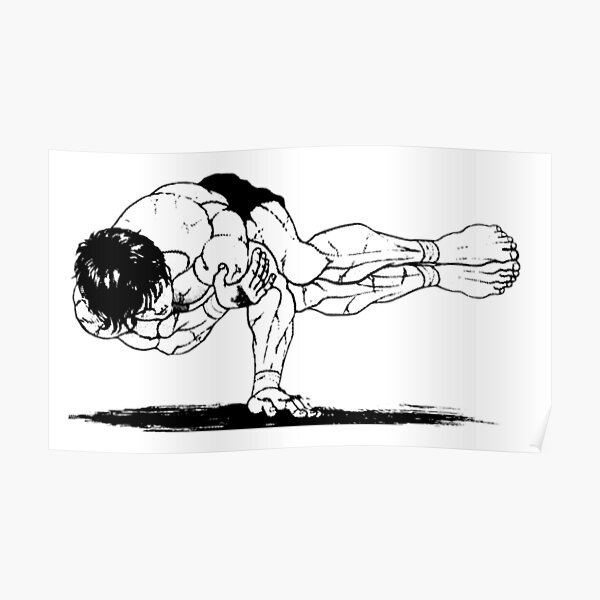 "Baki one arm planche" Poster for Sale by TheBigSadShop | Redbubble
