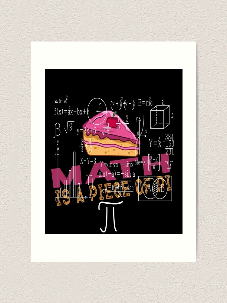 "Math is a Piece of Pi - Math Lover Pi Day Kids Student 3.14 " Art ...
