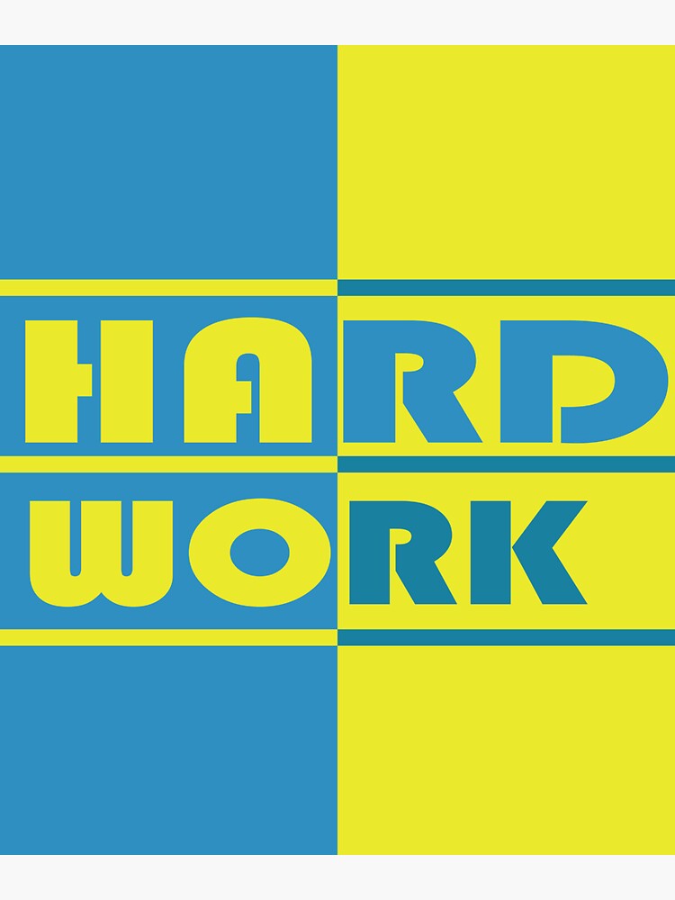 "hard work" Sticker by yassbe | Redbubble