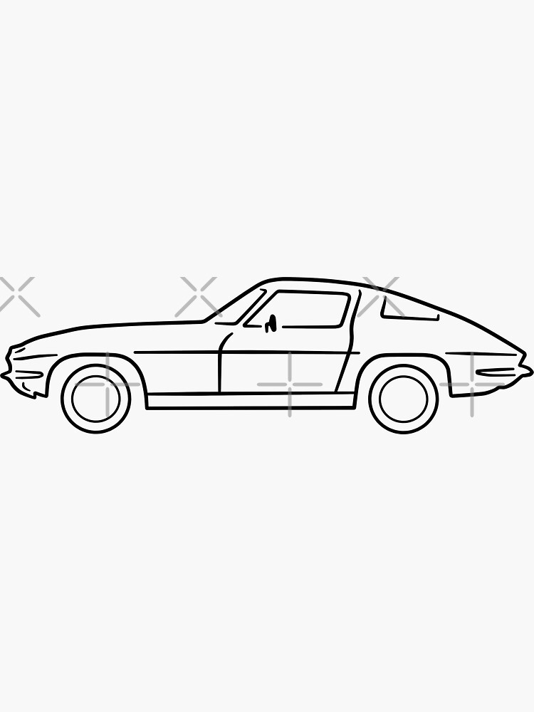 "Corvette C2" Sticker by AutoClub | Redbubble