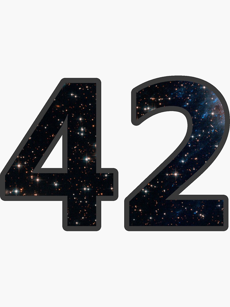"42 universe" Sticker by clearwhale | Redbubble
