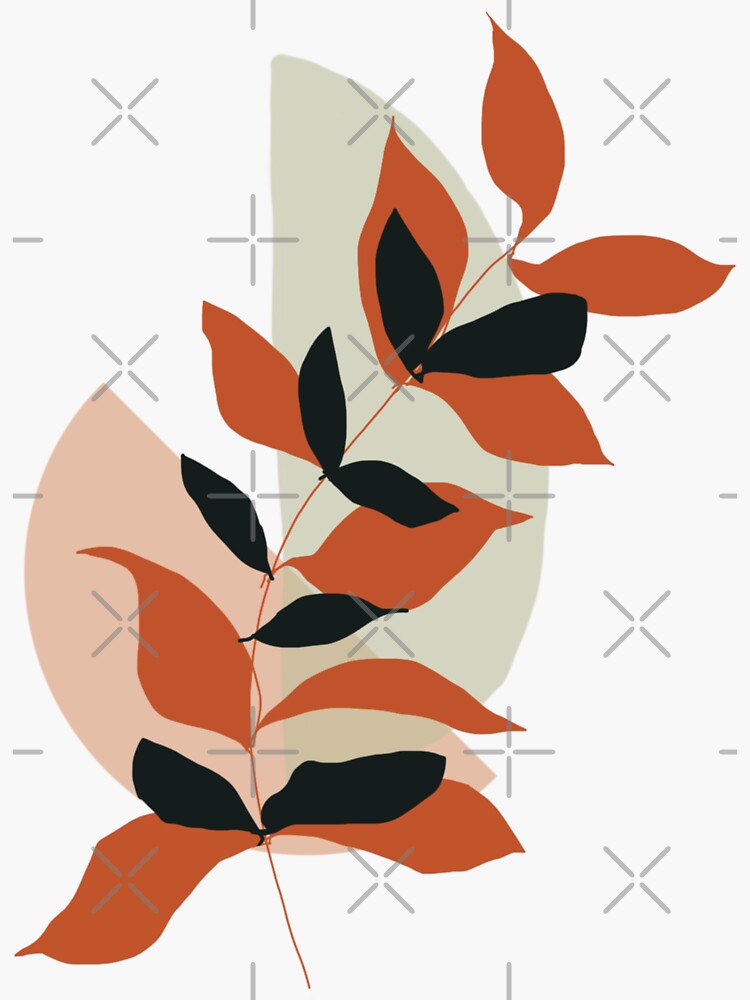 "Rustic foliage" Sticker by Elolaprints2022 | Redbubble