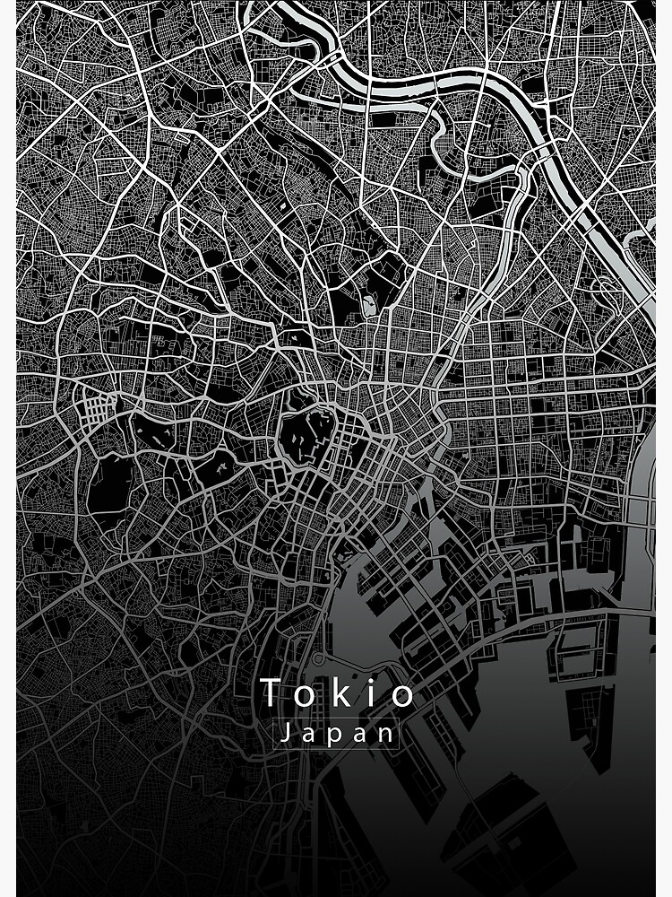 "Tokio Japan City Map dark" Poster for Sale by Robin-Niemczyk | Redbubble