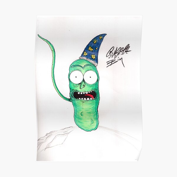 "Pickle wizard Rick!" Poster for Sale by CobShop | Redbubble