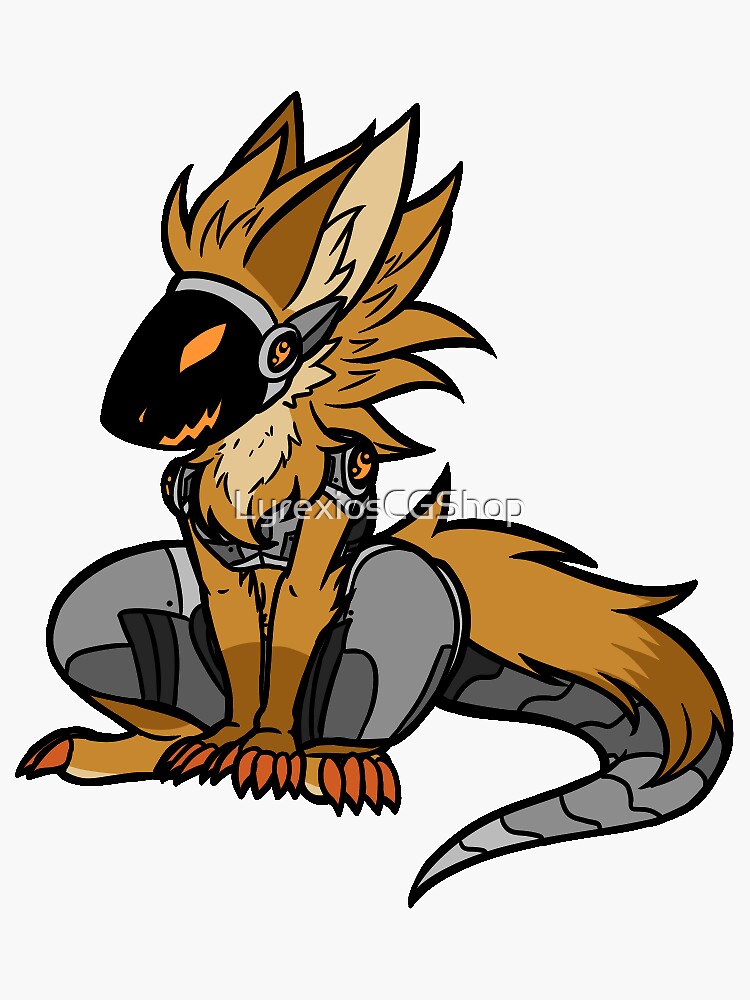 "Oranger Protogen-Aufkleber" Sticker von LyrexiosCGShop | Redbubble