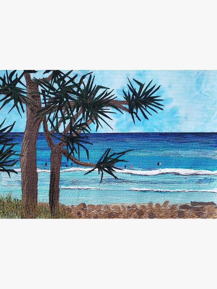 ""Something About The Pandanus" beach scene seascape textile art ...