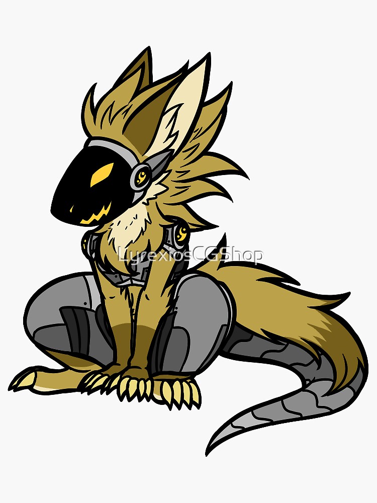 "Yellow protogen Sticker" Sticker by LyrexiosCGShop | Redbubble