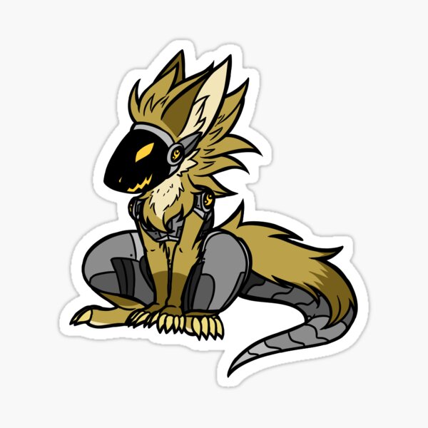 "Yellow protogen Sticker" Sticker by LyrexiosCGShop | Redbubble