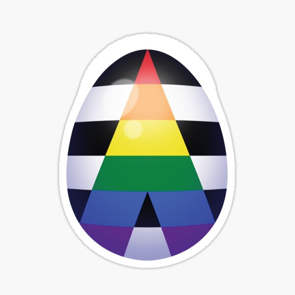 "Pride Easter Egg - Ally Flag" Sticker by GumdropKing | Redbubble