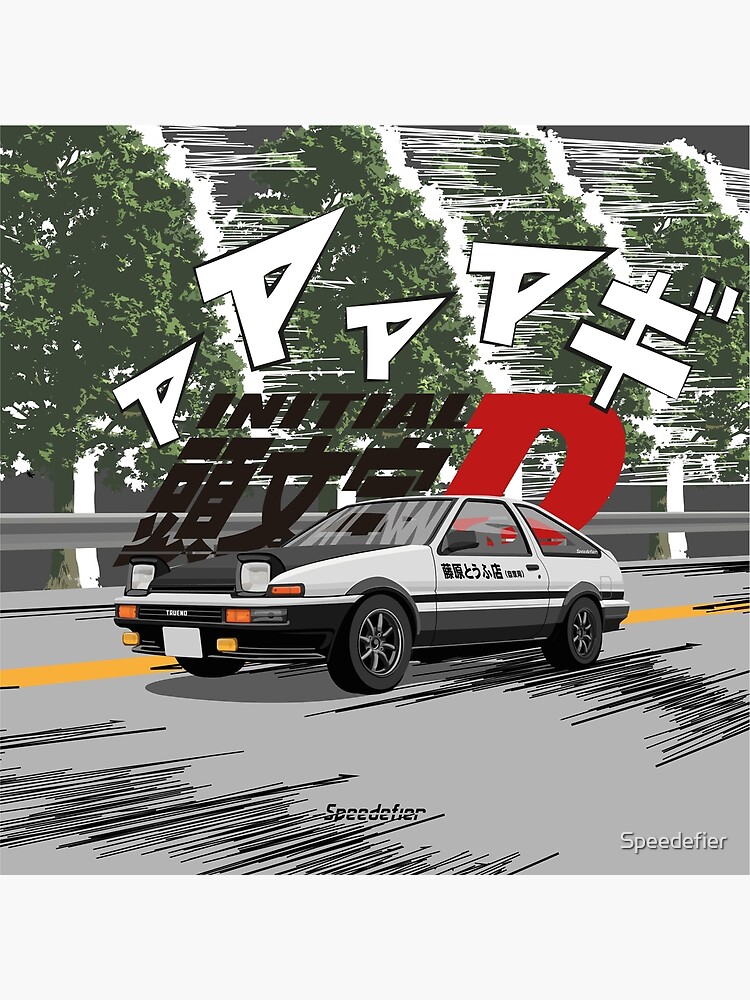 "Initial D AE86 Trueno Sprinter Toyota by Speedefier" Art Print for ...