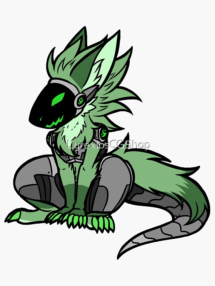 " Green protogen Sticker" Sticker by LyrexiosCGShop | Redbubble