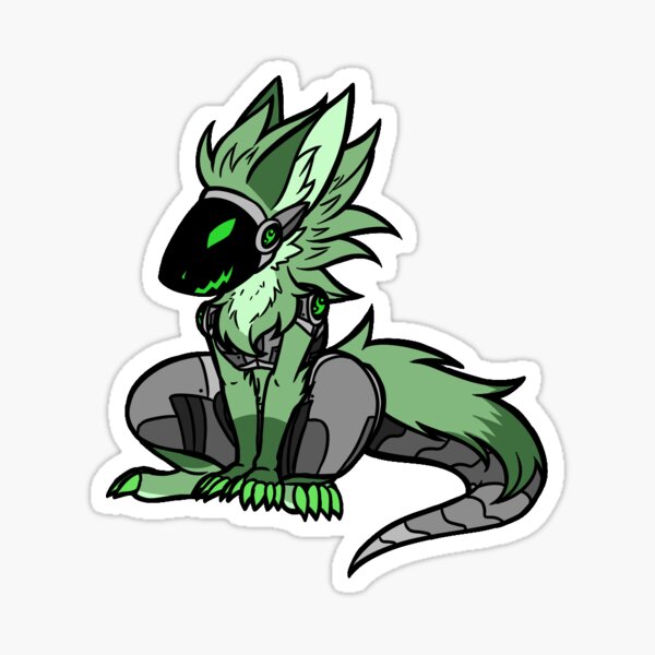 " Green protogen Sticker" Sticker by LyrexiosCGShop | Redbubble