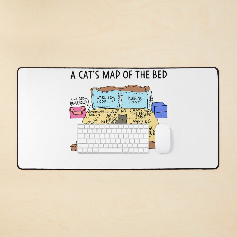 "Cats Map of the Bed Funny Cat gift for Cat owner" Poster for Sale by ...