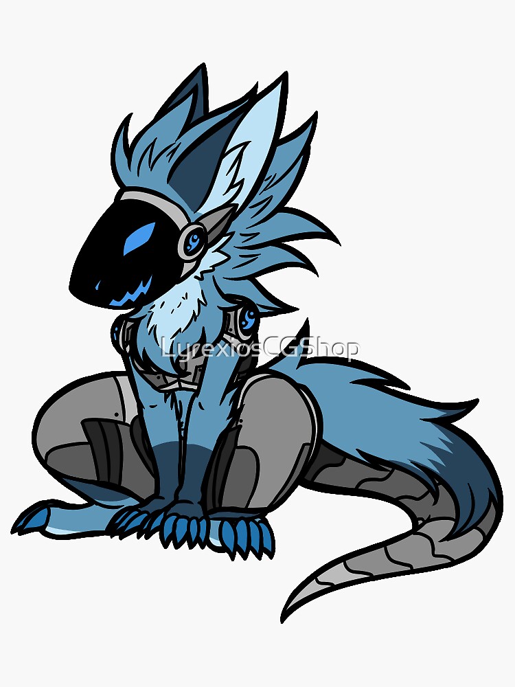 "Blue protogen Sticker" Sticker by LyrexiosCGShop | Redbubble