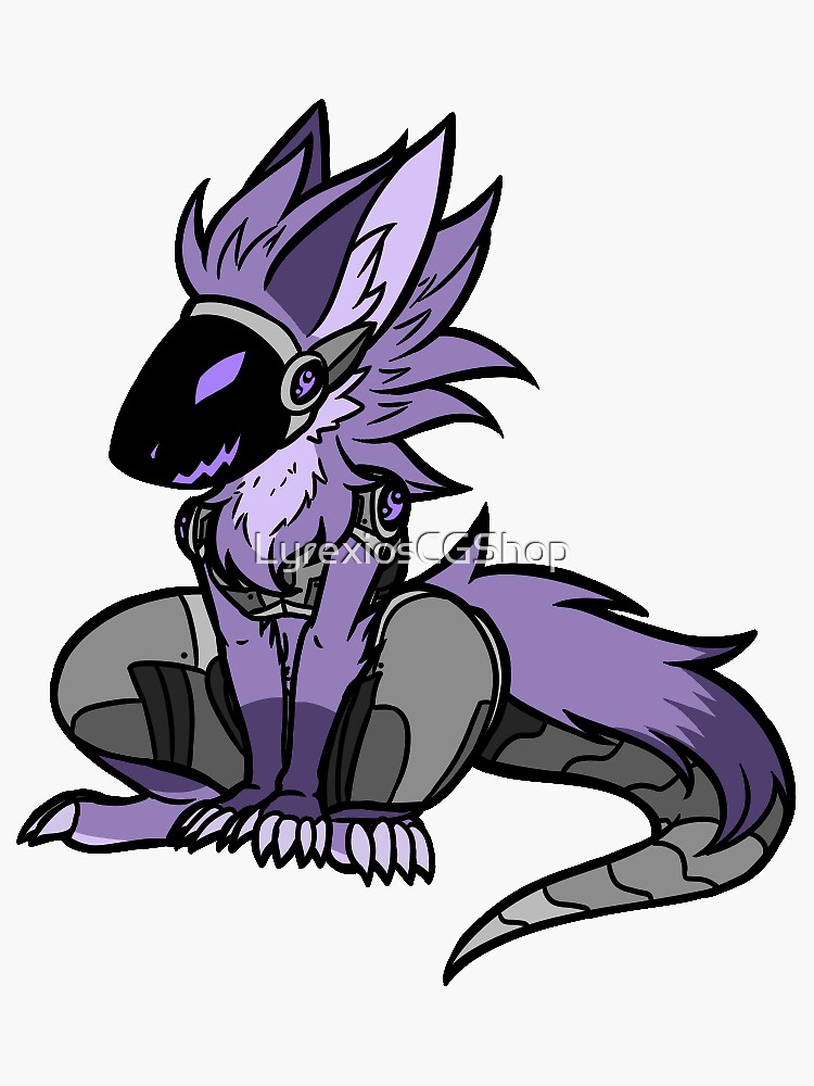 "Purple protogen Sticker" Sticker by LyrexiosCGShop | Redbubble