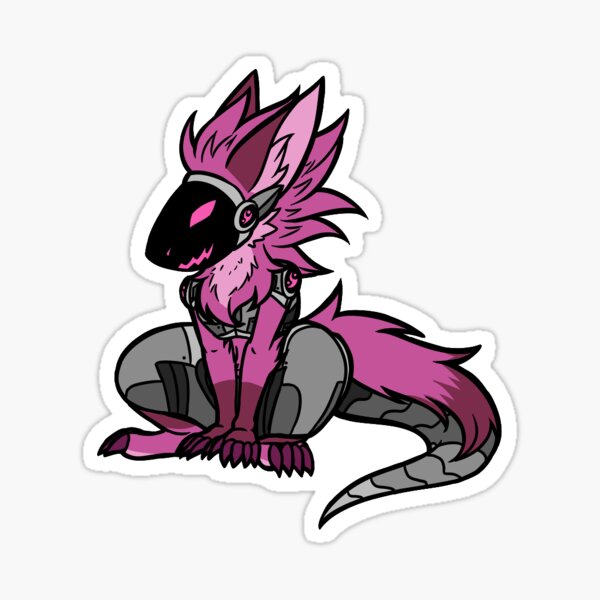 "Pink protogen Sticker" Sticker by LyrexiosCGShop | Redbubble