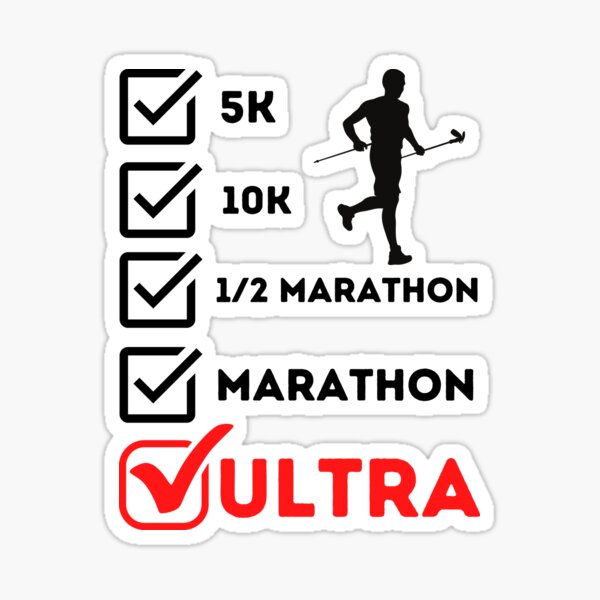 "More than a Marathon Ultra Runner Check" Sticker for Sale by ...