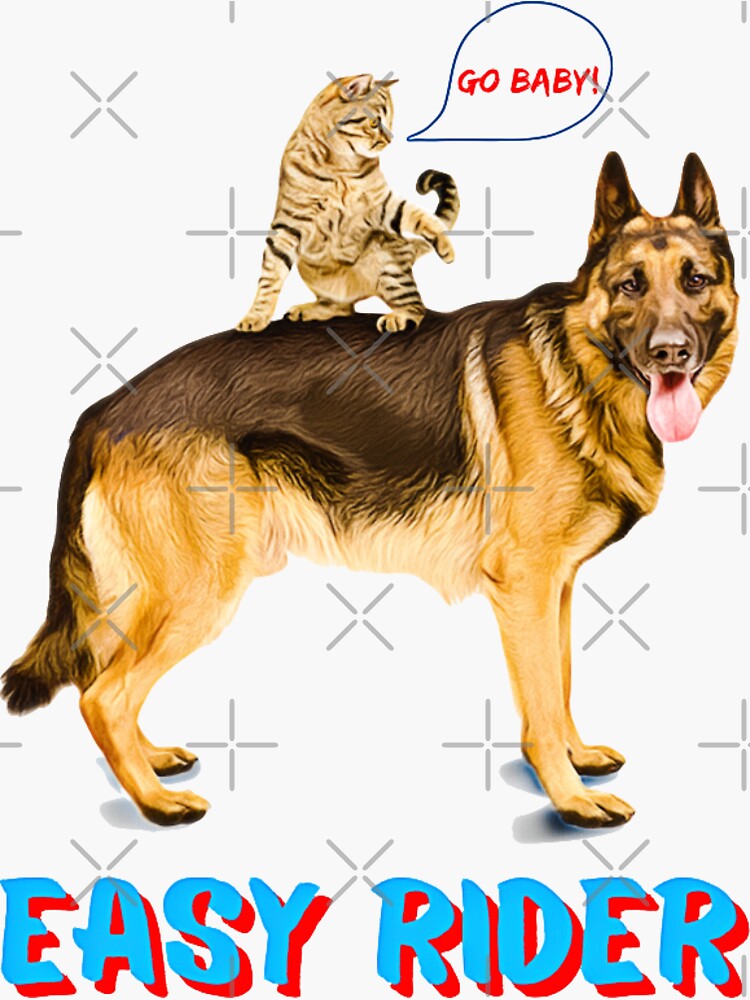 "Easy Rider" Sticker by DogsAndPeople | Redbubble