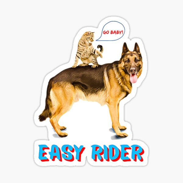 "Easy Rider" Sticker by DogsAndPeople | Redbubble