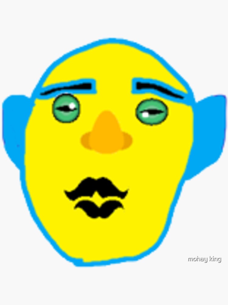 "yellow man face" Sticker for Sale by mocollection2 | Redbubble
