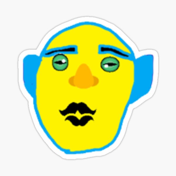 "yellow man face" Sticker for Sale by mocollection2 | Redbubble
