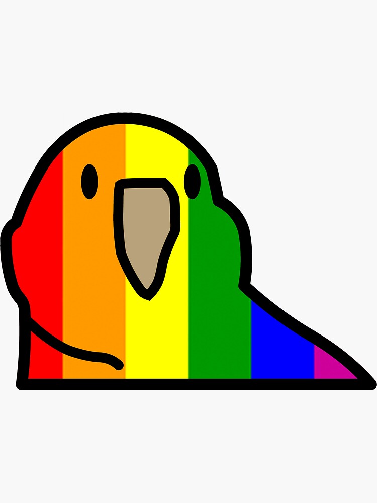 "Rainbow Party Parrot" Sticker for Sale by kavik5 | Redbubble