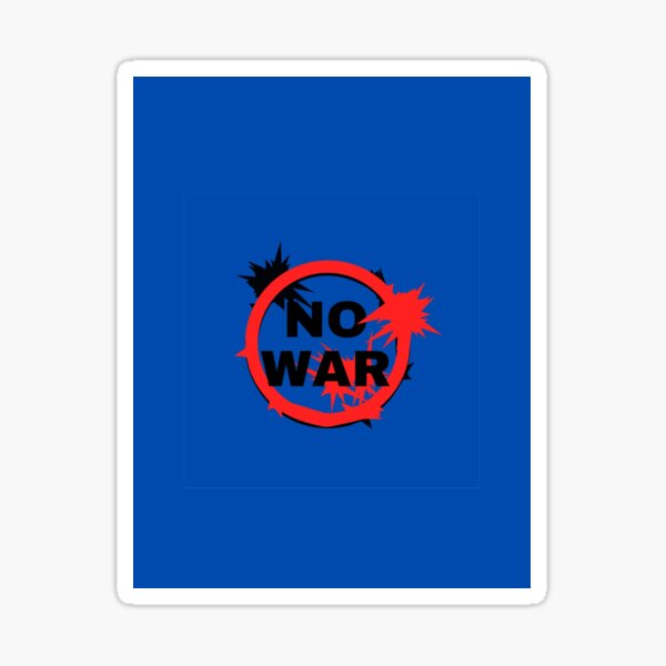 "One of the best designs to no war the Russian in Ukraine" Sticker by ...