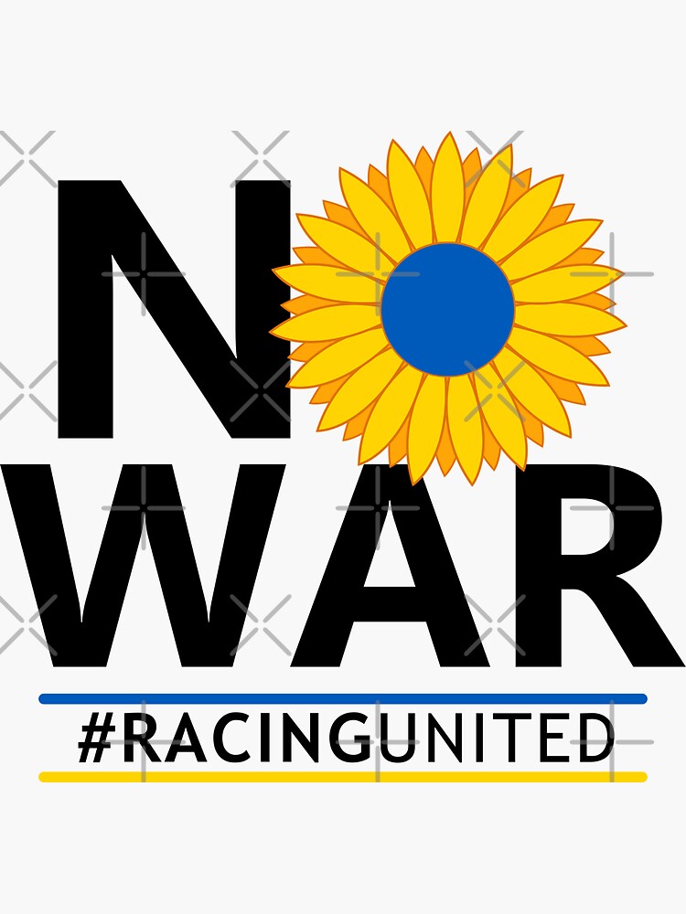 "F1 No War Racing United" Sticker for Sale by larsmeijer11 | Redbubble
