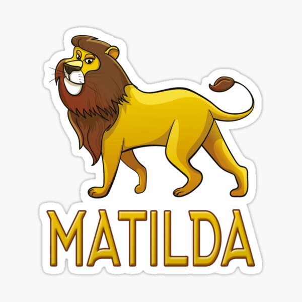 "Matilda Lion Drawstring Bags " Sticker by VividPixelP | Redbubble