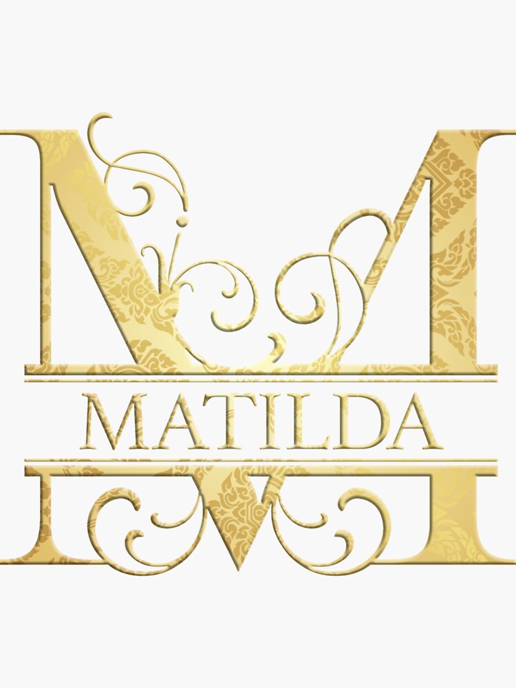 "Matilda Name - Monogram Letter M The Matilda Name Gift For Matilda ...