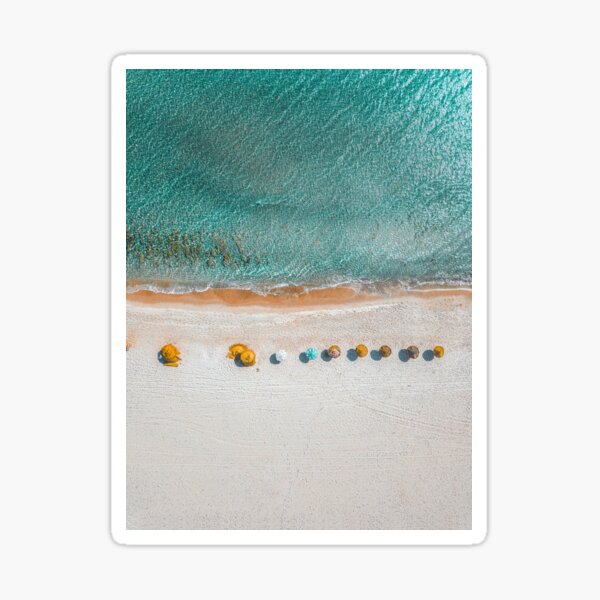 "Turquoise Blue Ocean Waves Summer Beach" Sticker for Sale by ...