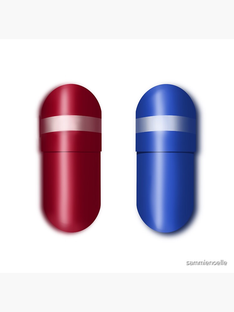 "red pill blue pill" Sticker by sammienoelle | Redbubble